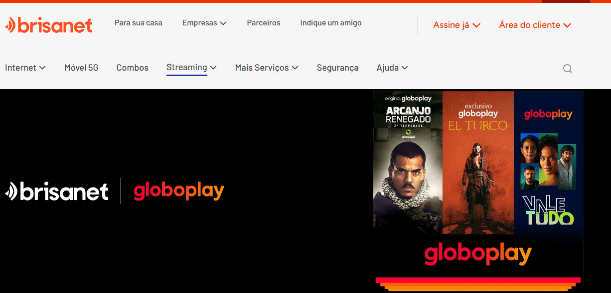 Assinar Globoplay com Internet Fibra | Brisanet
