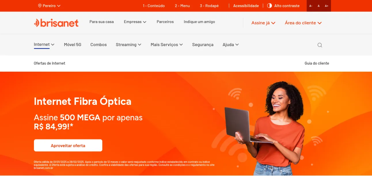 Internet Fibra Óptica | Brisanet